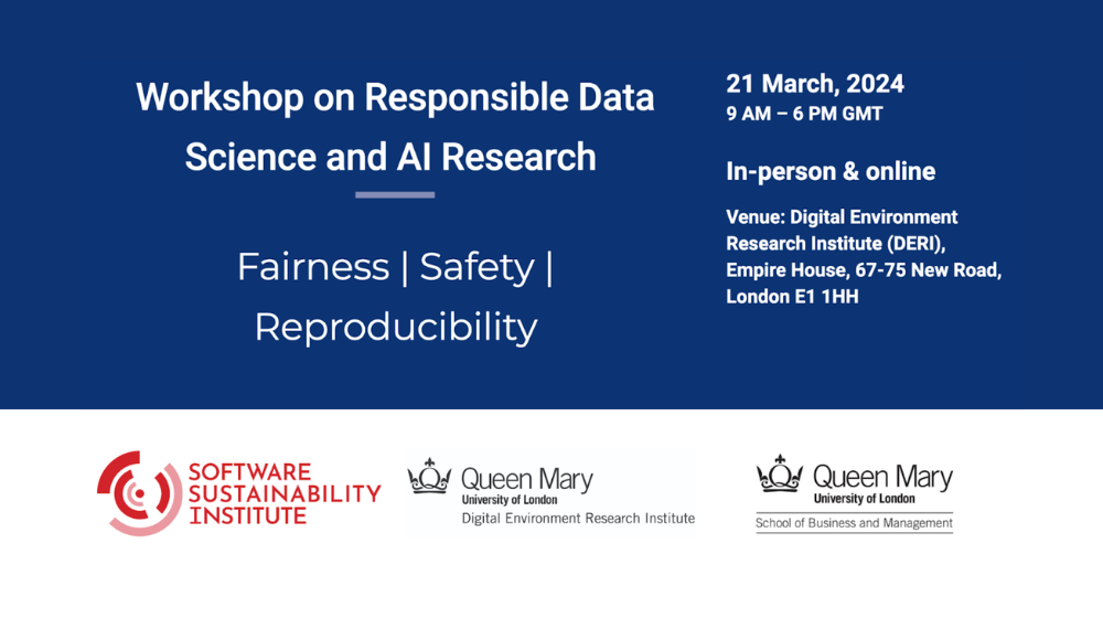 Workshop on Responsible Data Science and AI Research: Fairness, Safety, and Reproducibility ...